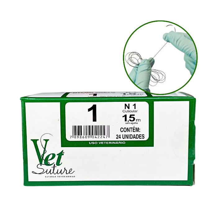 N1 NYLON 1 SEM AGULHA - VETSUTURE | Shopee Brasil