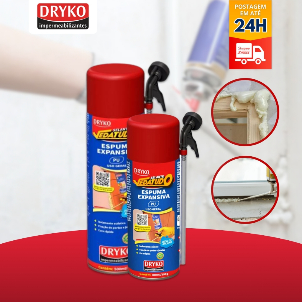 Espuma Expansiva De Pu Poliuretano 320g/500ml - Melhora o Preço