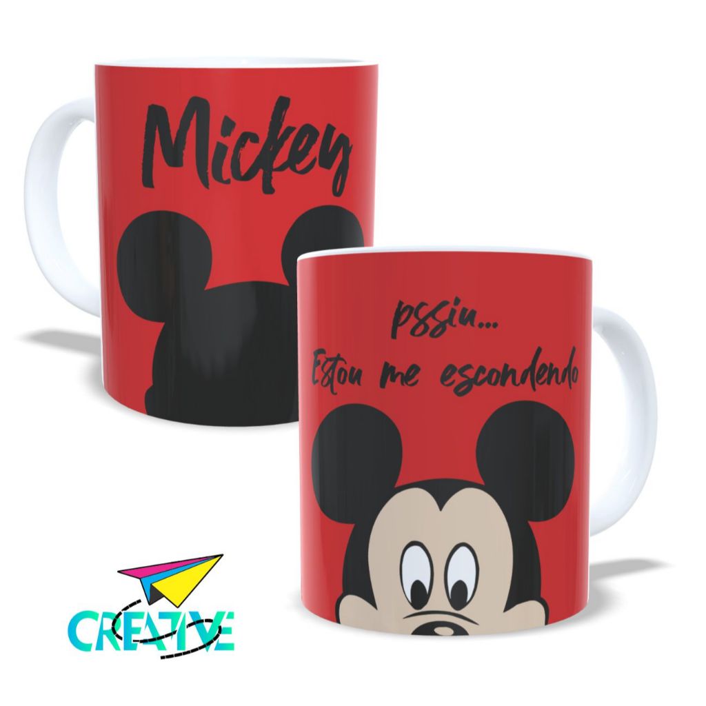 Caneca Personalizada Porcelana - Presente - Mickey Mouse | Shopee Brasil