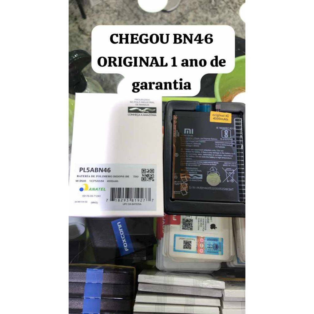 “Bateria Original Xiaomi BN46 — Redmi Note 8 / 8T — Alta Durabilidade ...