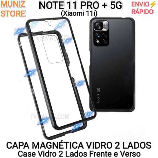 Capinha Redmi Note 11 Pro + 5G Plus Mi 11i Xiaomi Capa Vidro 2 Lados ...