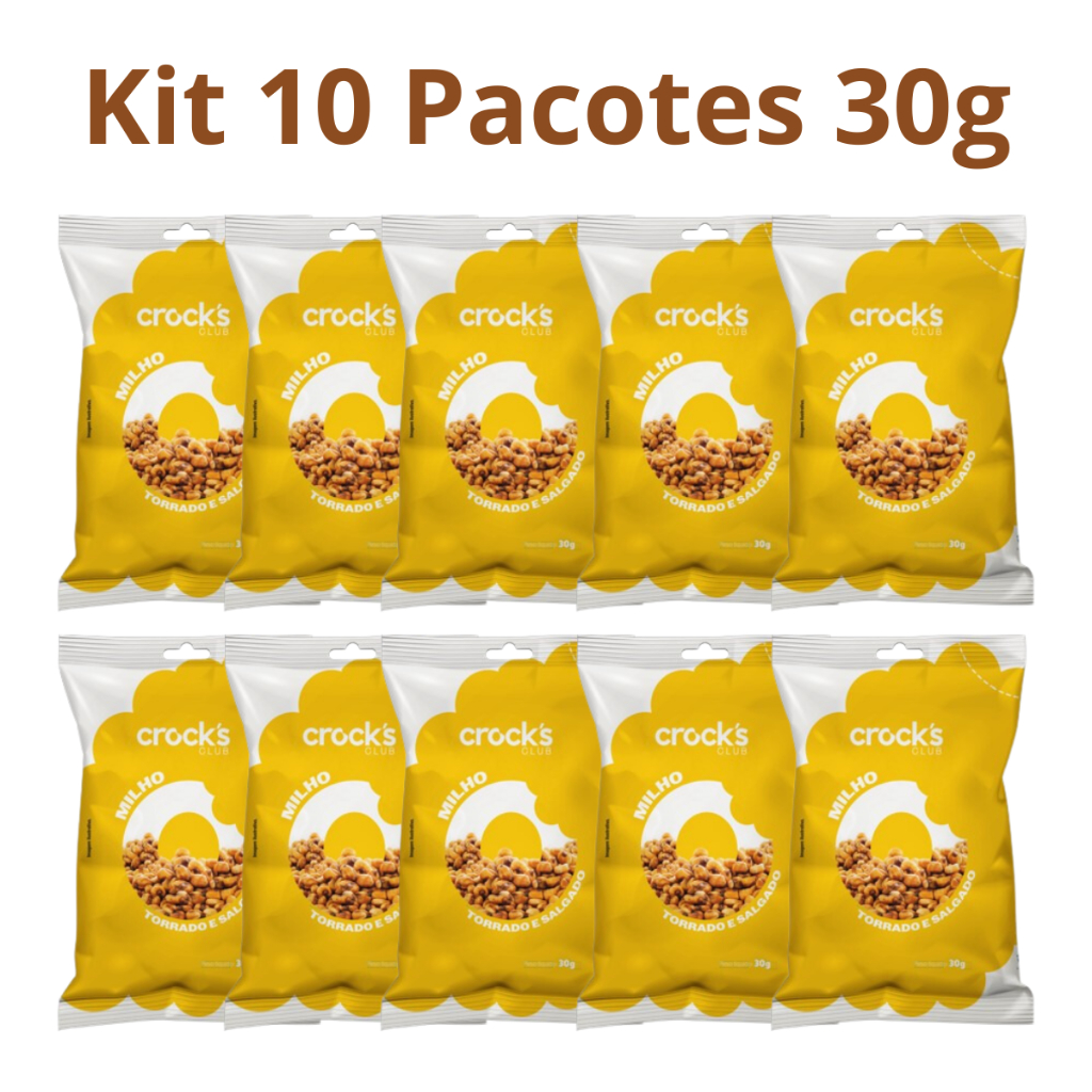 Crocks Club Milho Crocante Espanhol - 10 Porções de 30g - Sabor e ...