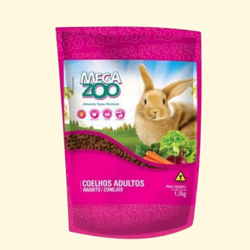 Ração Mega Zoo para Coelhos Adultos 1.2kg | Shopee Brasil