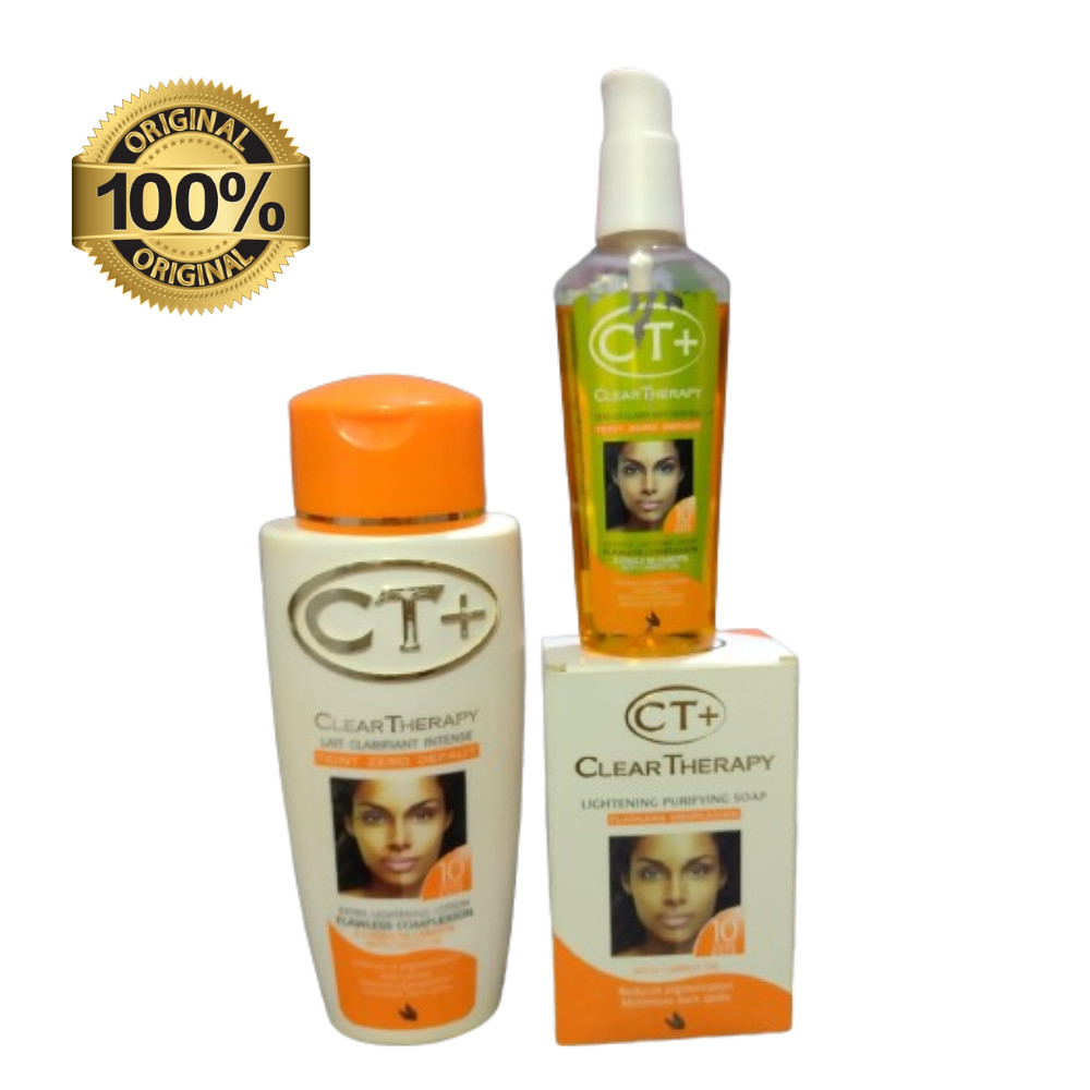 CREME Loção de terapia clara Ct CT + óleo + sabonete Clareador ...