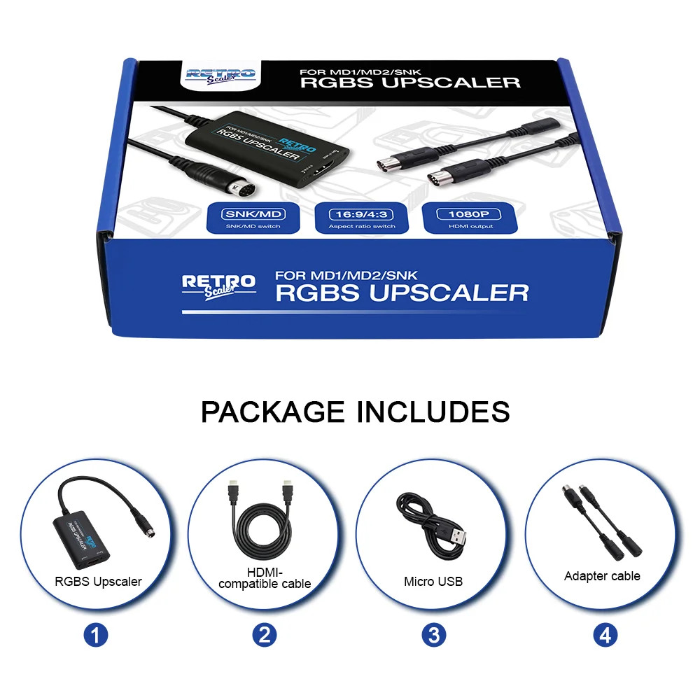 Adaptador HDMI Sega Mega Drive / SNK RGBS UPSCALER RetroScaler | Shopee ...