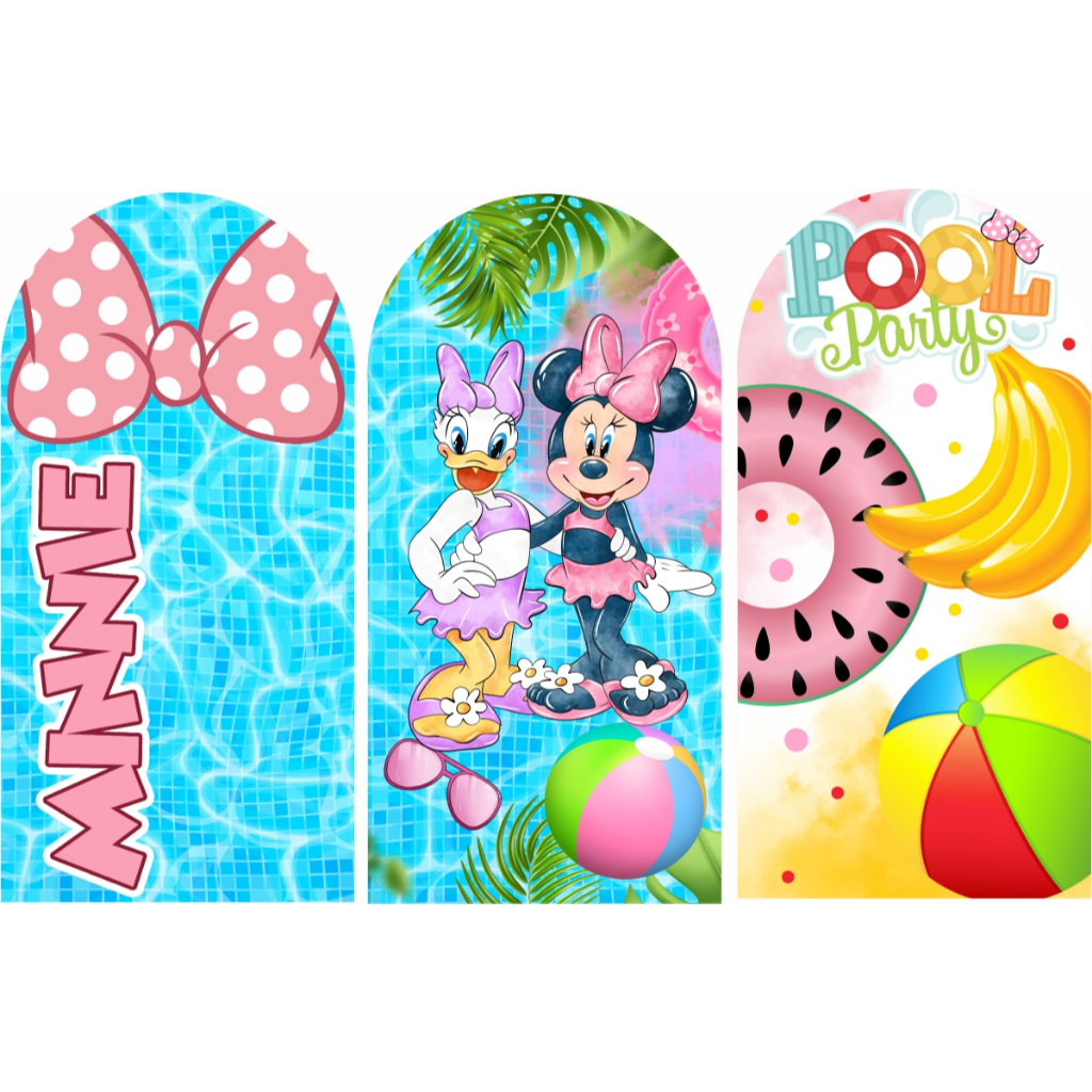 KIT PAINEL DE FESTA MINNIE FESTA NA PISCINA - MINNIE POOL PARTY ...