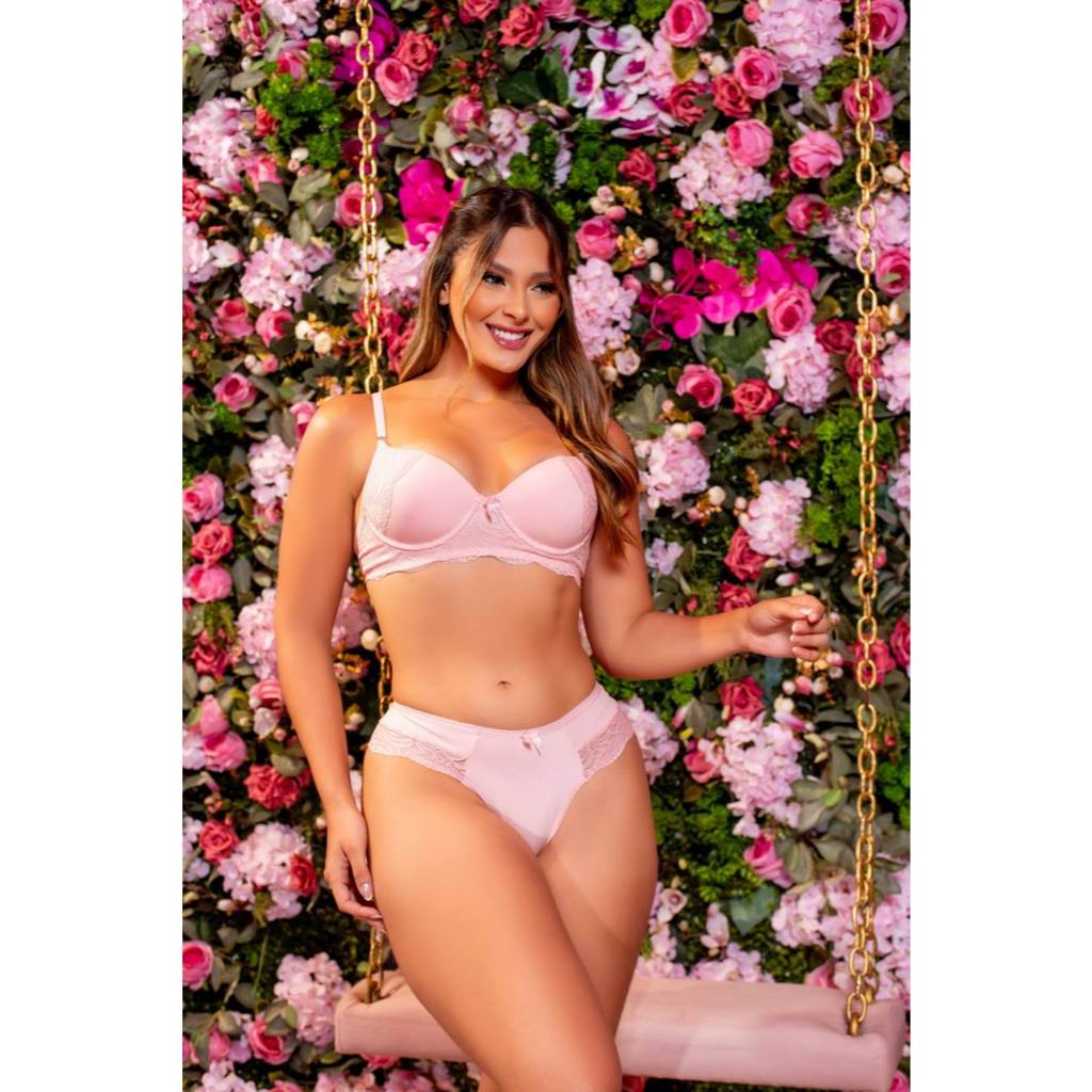 Conjunto apaixonante stilo k com detalhe de renda | Shopee Brasil