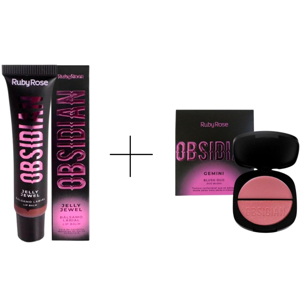Kit Obsidian By Ruby Rose Jelly Jewel Lip Balm + Blush Duo Gemini Obsidian By Ruby Rose | Shopee ...