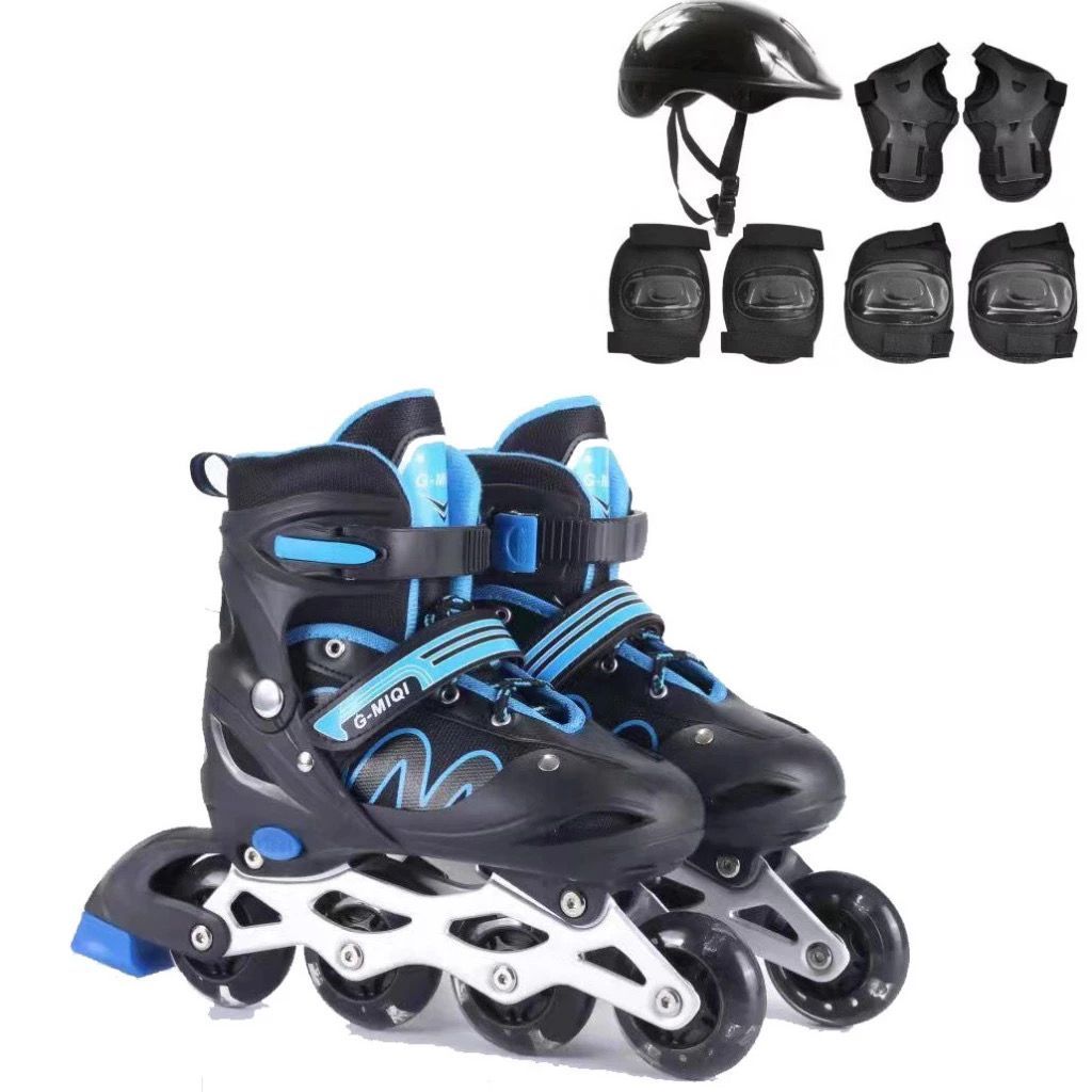 Patins Roller Inline Ajustável Com Luz De Led Com Kit Proteção Várias ...