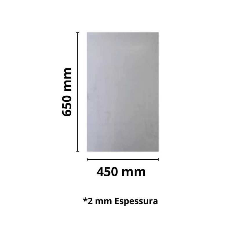 Chapa Inox 304, Medidas 450mm x 650mm x 2mm Espessura | Shopee Brasil