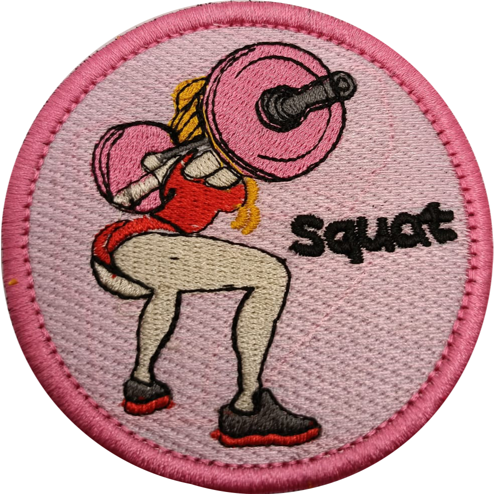 Patch Bordado Squat Fitnes Bordado Ponto Militar C/Velcro | Shopee Brasil