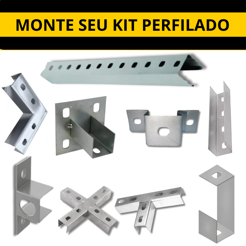 PERFILADO PERFURADO 38X38- -EMENDAS RETA,EMENDA T,X,JUNÇÃO L ...