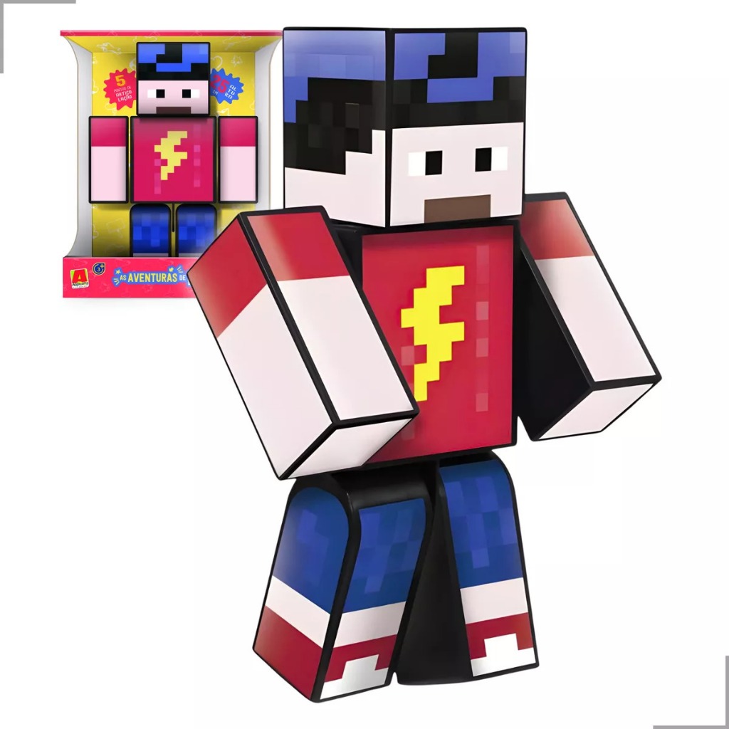 Boneco Minecraft Mike Skin Youtuber Gamer 25cm | Shopee Brasil
