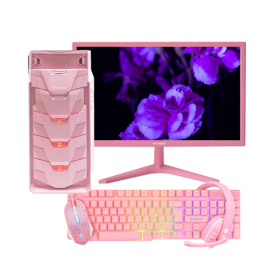 Pc Gamer Completo i7 3°, 32Gb + SSD 480Gb, GTX550TI + Monitor Rosa 21,5 + Kit Evolut EG53 Rosa ...