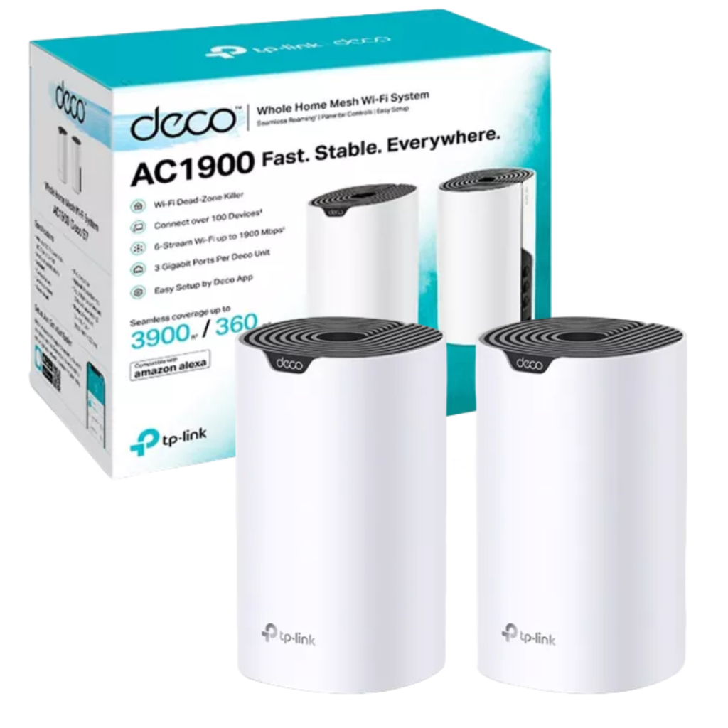 Kit 2 Roteadores WI-FI Mesh Deco S7 Dual-Band AC1900 TP-Link | Shopee Brasil