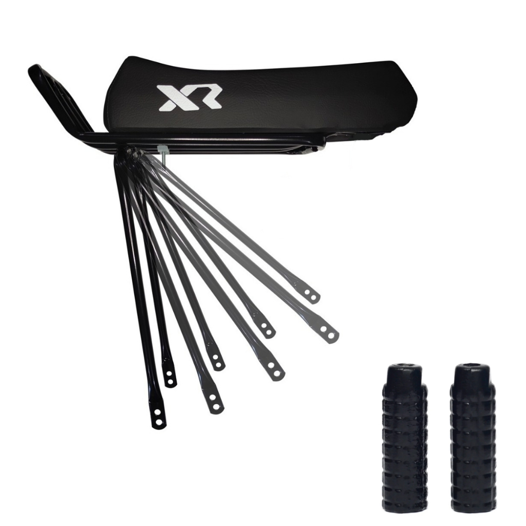 Banco Mobilete Caloi Xr + Bagageiro Rabetão + Par De Trolhinha Apoio De ...