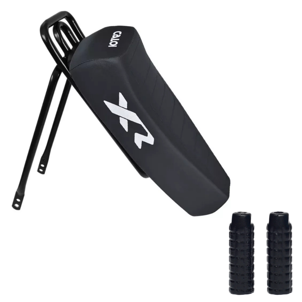 Banco Mobilete Caloi Xr + Bagageiro Reto Articulado + Par De Trolhinha ...