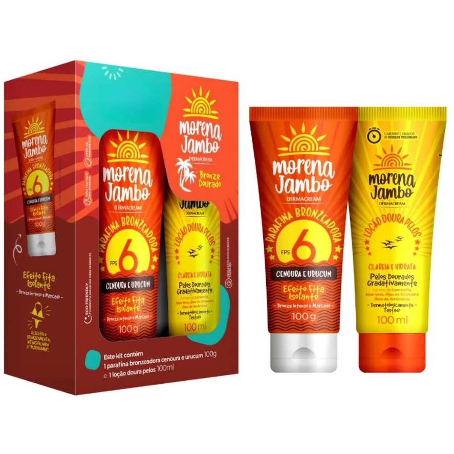 Kit Parafina Cenoura e Urucum 100g + 1 Loção Doura Pelos 100ml | Shopee ...