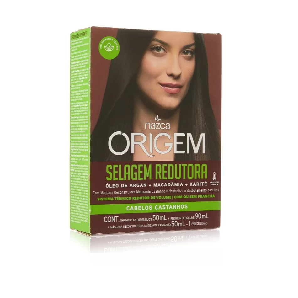 Kit Origem Selagem Redutora Para Cabelos Castanhos - Nazca | Shopee Brasil