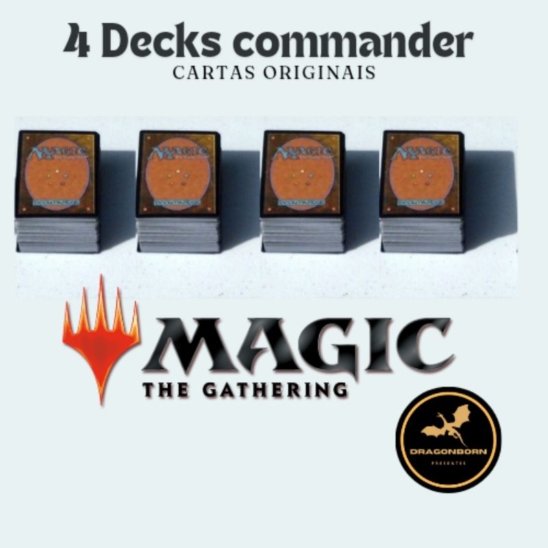 4 Decks Commander Magic the Gathering Original Wizards | Shopee Brasil