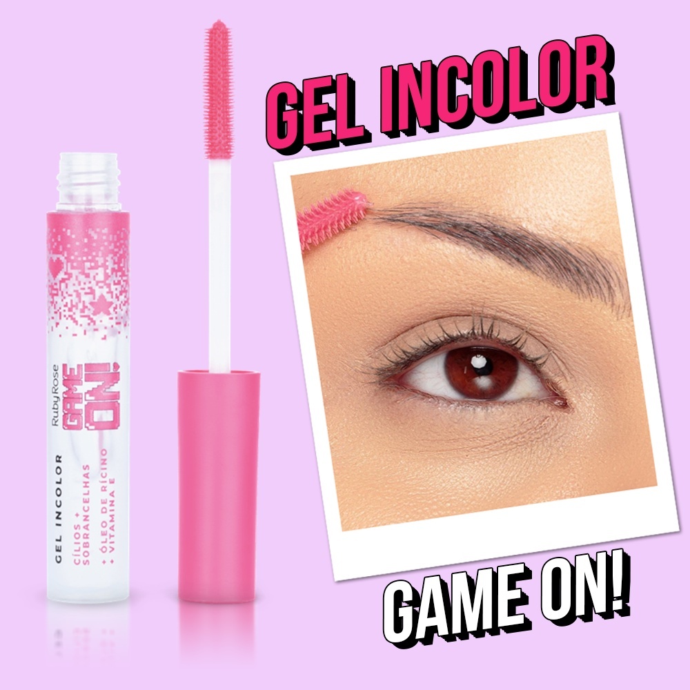 Gel Incolor para Sobrancelha + Rímel Incolor para Cílios - 2 em 1 ...
