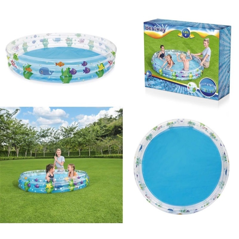 Piscina Inflável Infantil 480 Litros Deep Dive 3 Niveis 183 X 33cm Bestway | Shopee Brasil