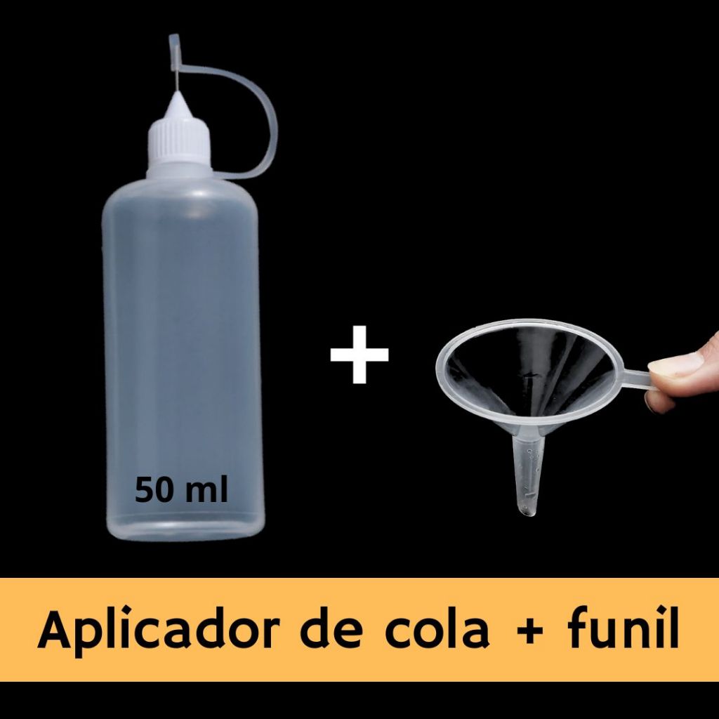 Aplicador de Cola Ponta Fina + Funil Pequeno para Líquidos | Shopee Brasil