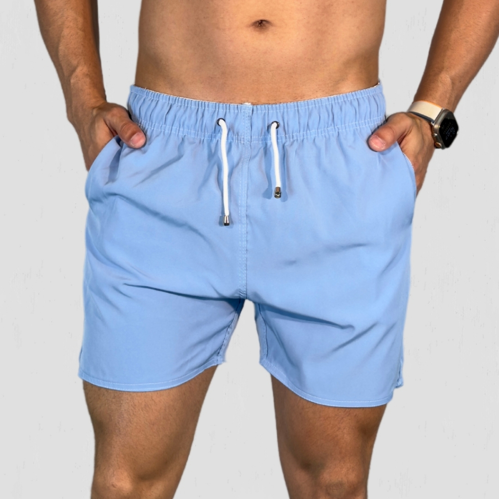 Short Elastano Liso Cores Premium Mauricinho Casual Praia Bermuda ...