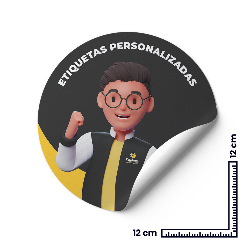 Adesivos Personalizados 12x12 Cm Recorte Eletrônico Etiquetas Adesivas Rótulo Em Vinil | Shopee ...