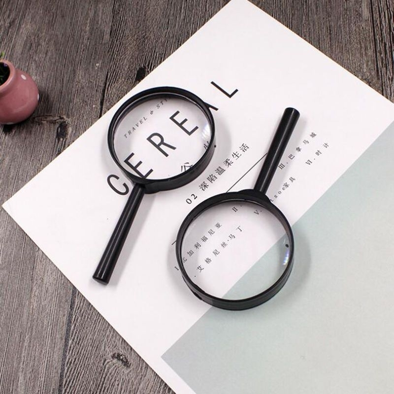 Lupa Glass de Mão Cabo Plástico Lente Aumento Zoom Leitura | Shopee Brasil