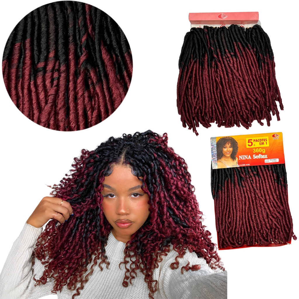 Cabelo Nina Softex Pacotão 360 Gramas Faz Uma Cabeça Inteira Cacheado ...