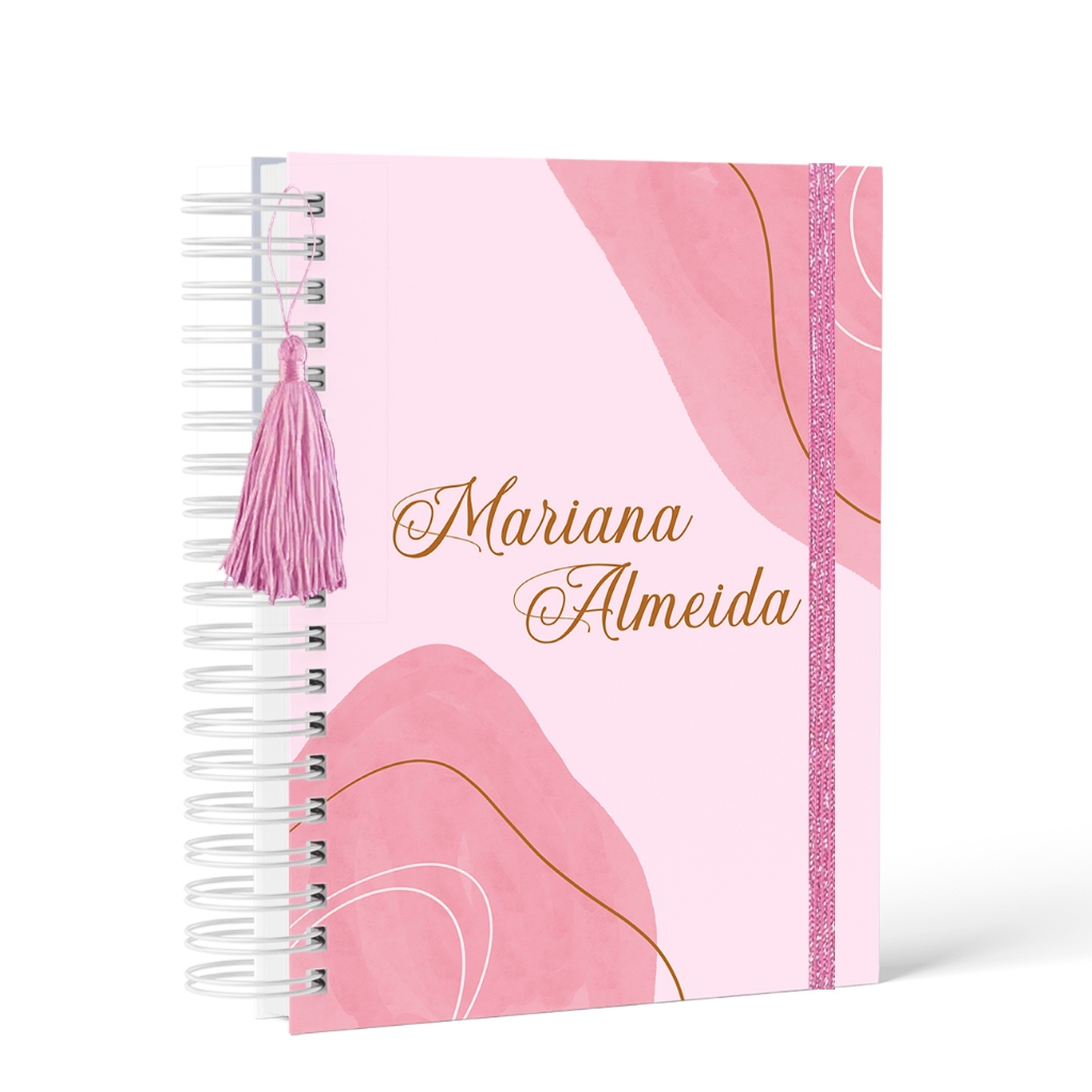 Agenda 2025 Personalizada Minimalista rosa com Nome | Shopee Brasil