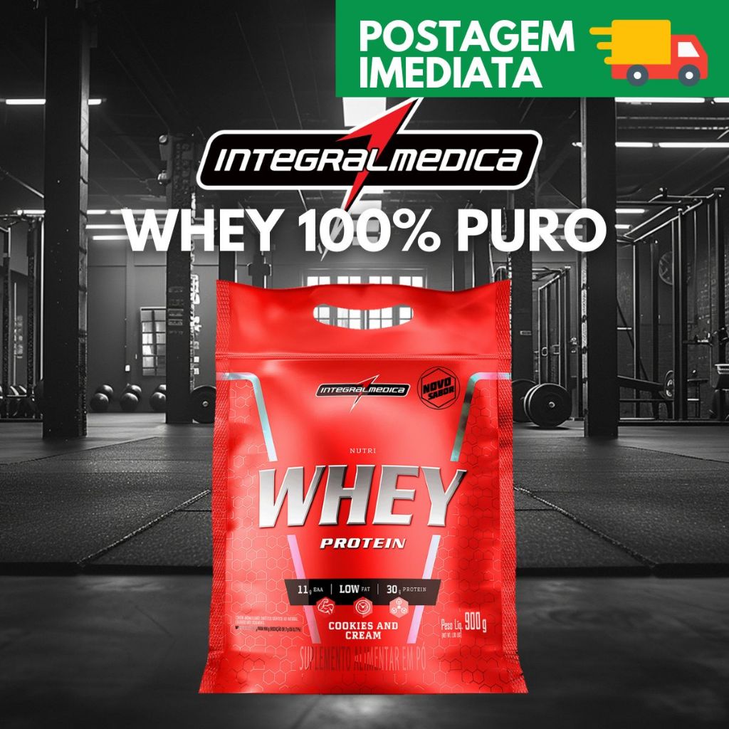 Whey Protein 100% Pure Concentrado 900g Refil - Integralmedica | Shopee Brasil
