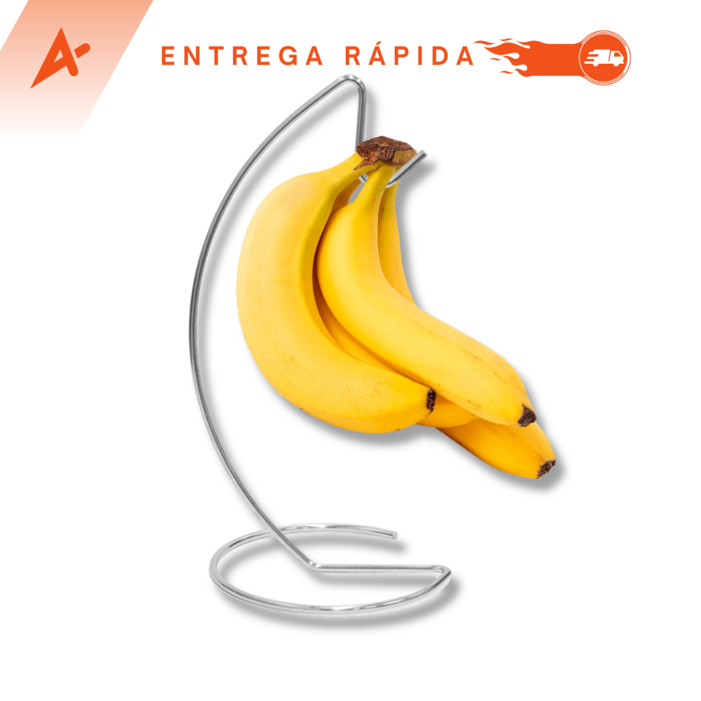 Porta Banana Cromado com Fruteira Suporte Multiuso | Shopee Brasil