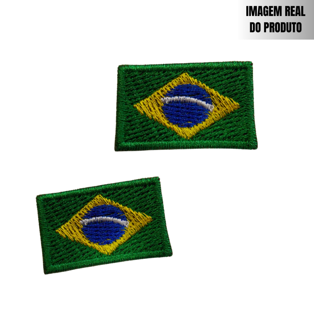 Patch Mini Bandeira do Brasil 2,5 x 4 cm | Shopee Brasil