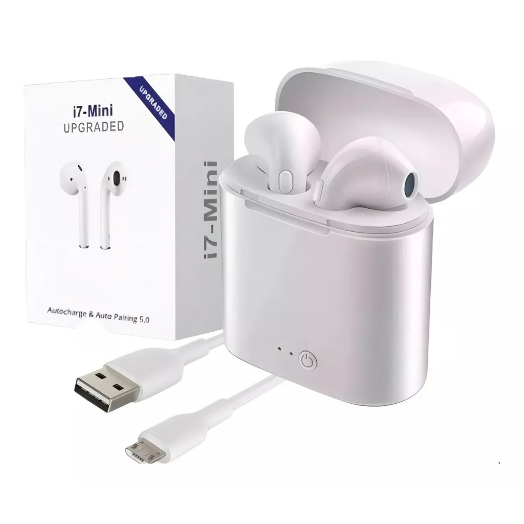 Fone De Ouvido Stereo i7 mini UPGRADED Tws Bluetooth V5.0 Para Celular ...