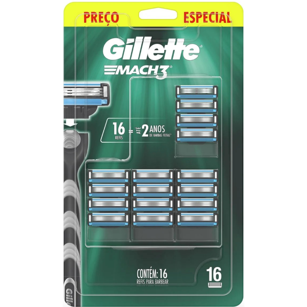 Carga Gillette Mach3 Sensitive Mach 3 Gilete Com 16 Unidades | Shopee ...