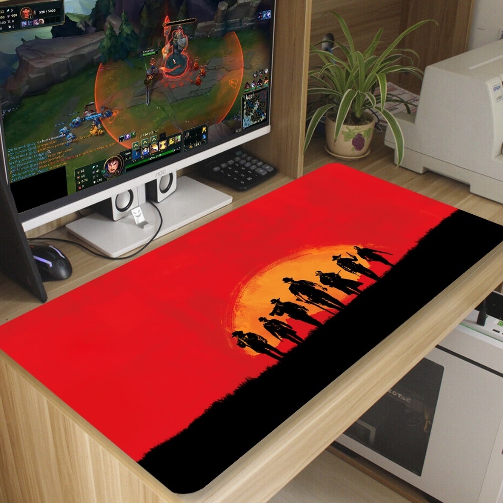 Mouse pad red dea gamer Antiderrapante Grande diversas estampas 70x35 ...