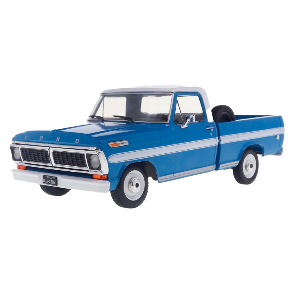 MINIATURA FORD F-100 PICK UP AZUL SERIE CALIFORNIA CLASSICS 1/24 1971 ...