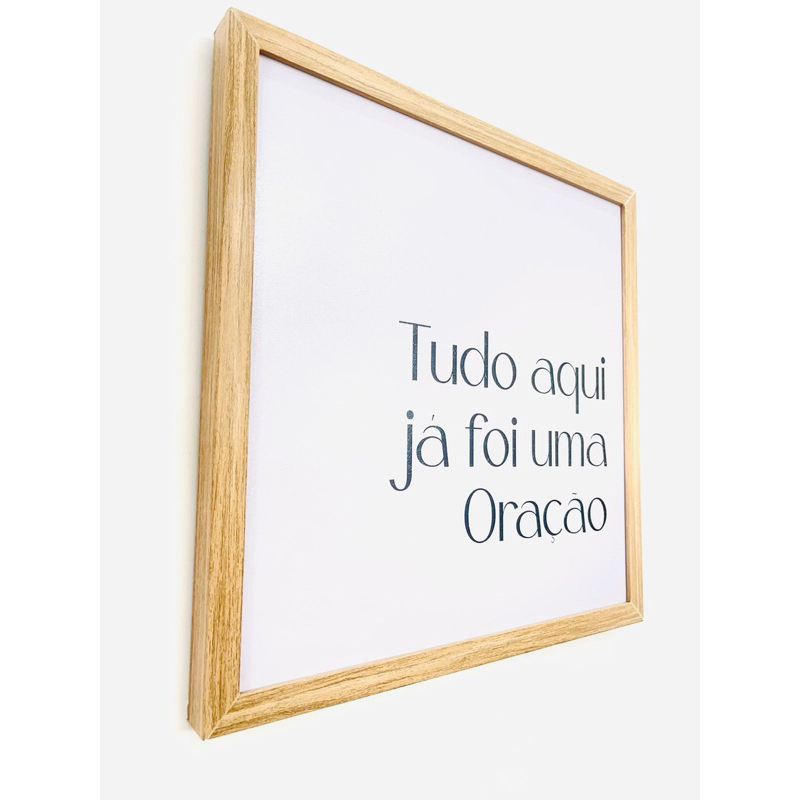 Quadro de Resina Para Caixa De Luz 43x43 Tudo aqui ja foi uma Oração ...
