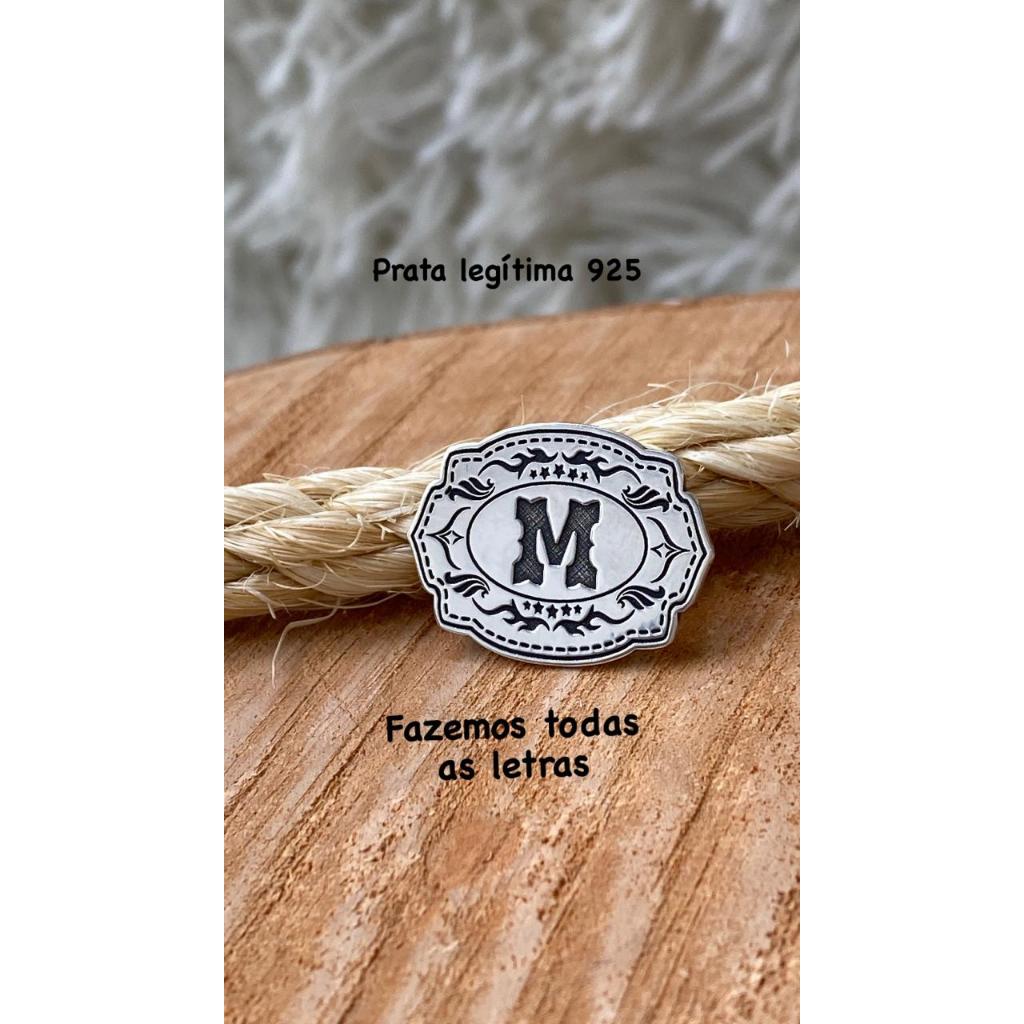 PINGENTE MODELO FIVELA DE PRATA 925 PURA FIVELA COUNTRY PERSONALIZADOS FAZEMOS TODAS AS LETRAS ...