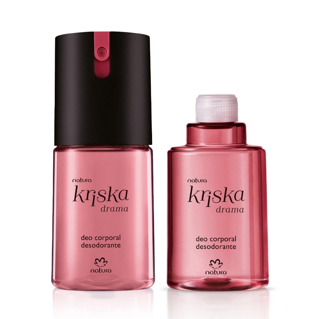 Kit Kriska Drama Feminino Natura ( Desodorante Corporal 100 ML + Refil ...