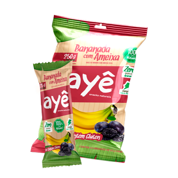 Bananada com Ameixa Ayê Zero açúcar 250g | Shopee Brasil