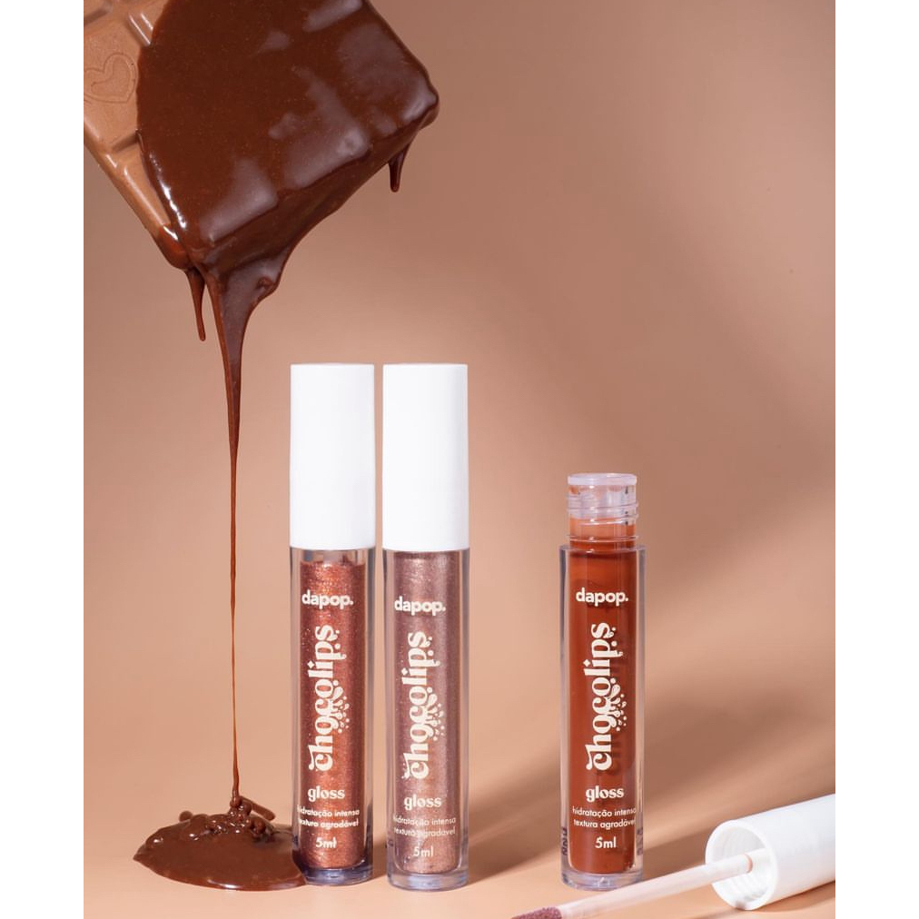 Lip Gloss/Gloss Lábial Tons Nudes Chocolips Dapop 5ml - DP2243 | Shopee ...