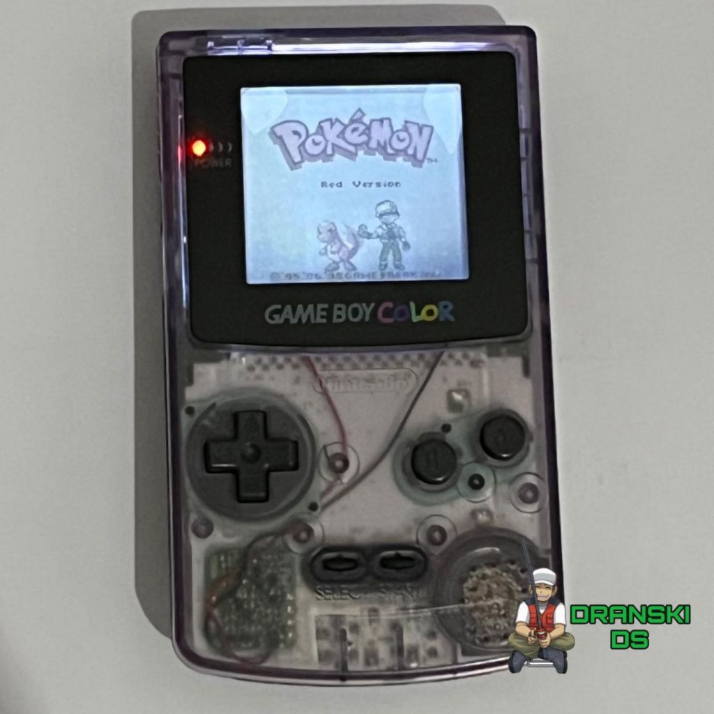 Game Boy Color Atomic Purple Com Backlight + Pokémon RED (Leia ...