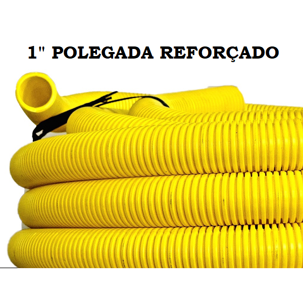 Conduite Eletroduto Flexivel 1" Polegada Amarelo 25 Mts Pead Alta ...