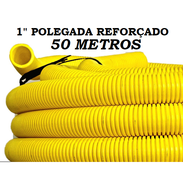 Conduite Eletroduto Flexivel 1" Polegada Amarelo 50 Mts Pead Alta ...