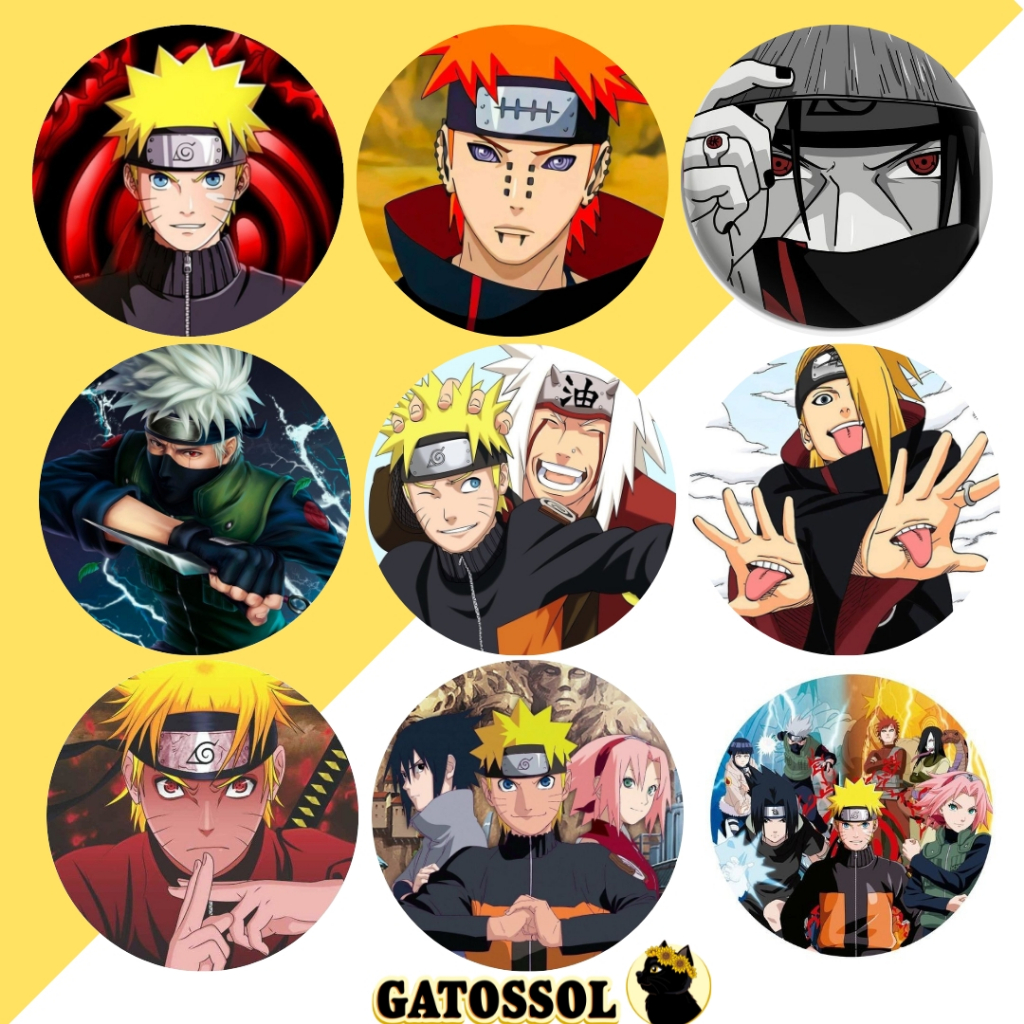 Naruto Novo Bottons 4,5 cm - ANIME, MANGA, GEEK, NERD- Botton/Buton ...
