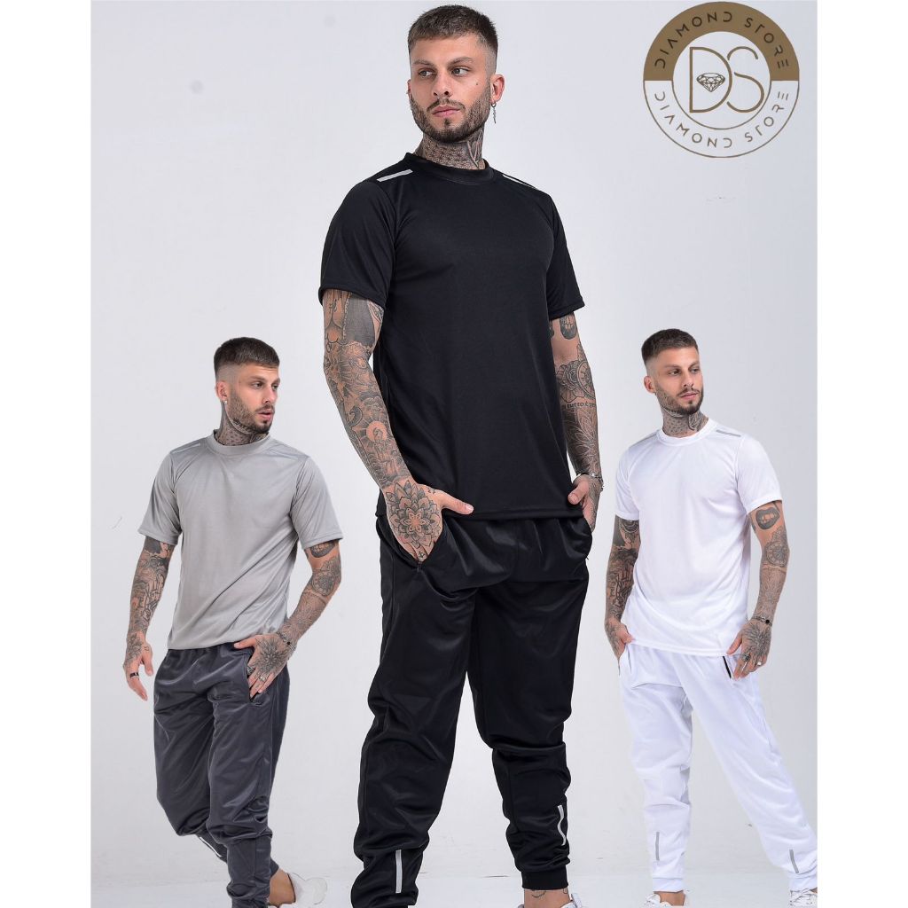 CONJUNTO MASCULINO COM DESTAQUE LINHA REFLETIVA- DIVERSAS CORES ...