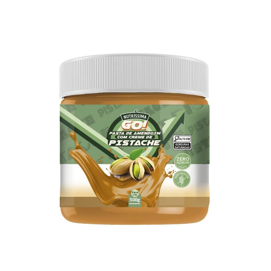 Pasta De Amendoim Nutríssima Go Creme De Pistache Pote 500g | Shopee Brasil